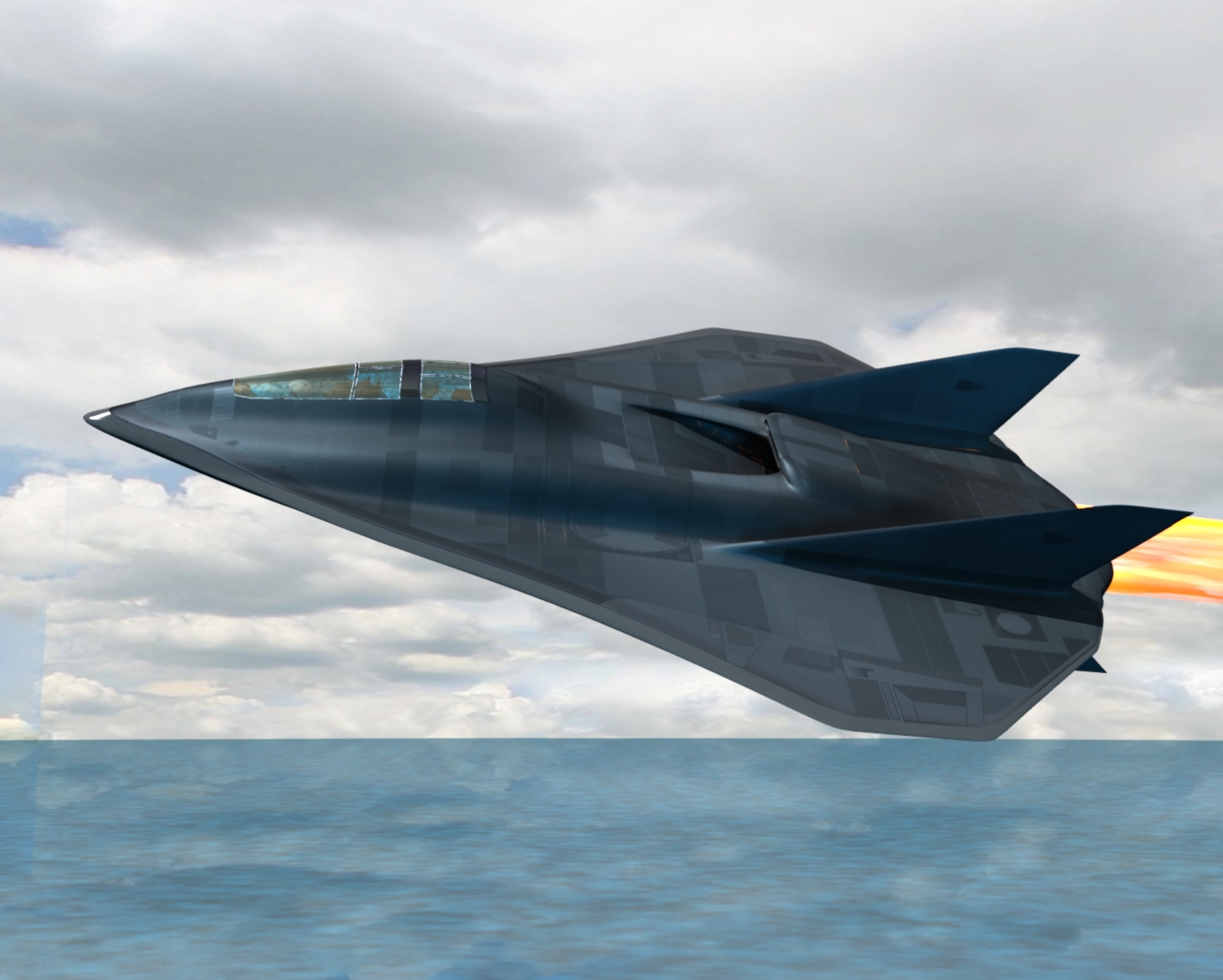 aurora secret reconnaissance aircraft 3d model