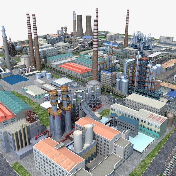 Chemical plant 3D model - TurboSquid 1513898