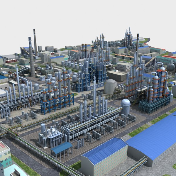 Chemical plant 3D model - TurboSquid 1513898