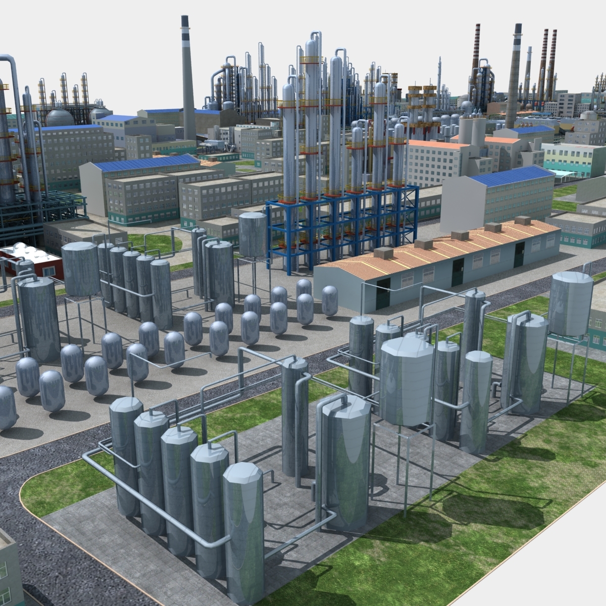 Chemical plant 3D model - TurboSquid 1513898