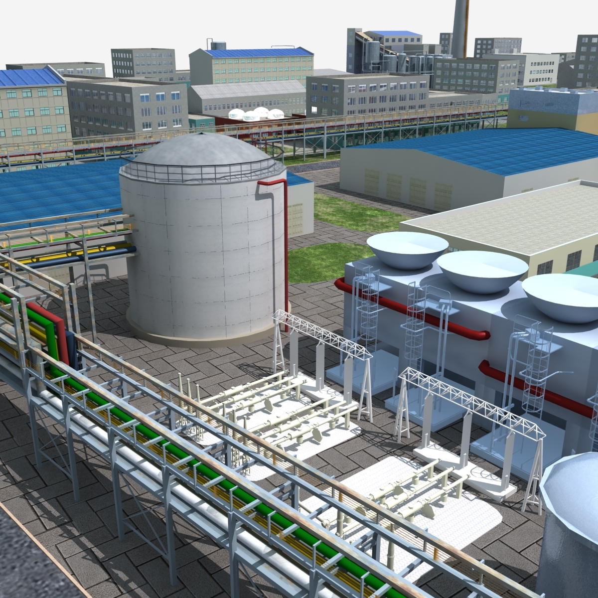 Chemical plant 3D model - TurboSquid 1513898