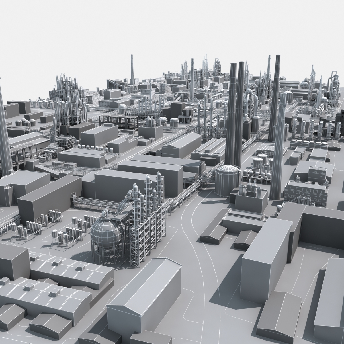 Chemical plant 3D model - TurboSquid 1513898