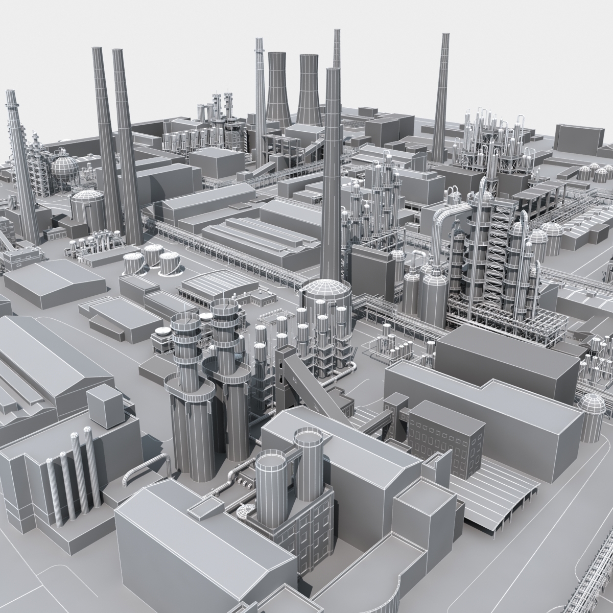 Chemical plant 3D model - TurboSquid 1513898