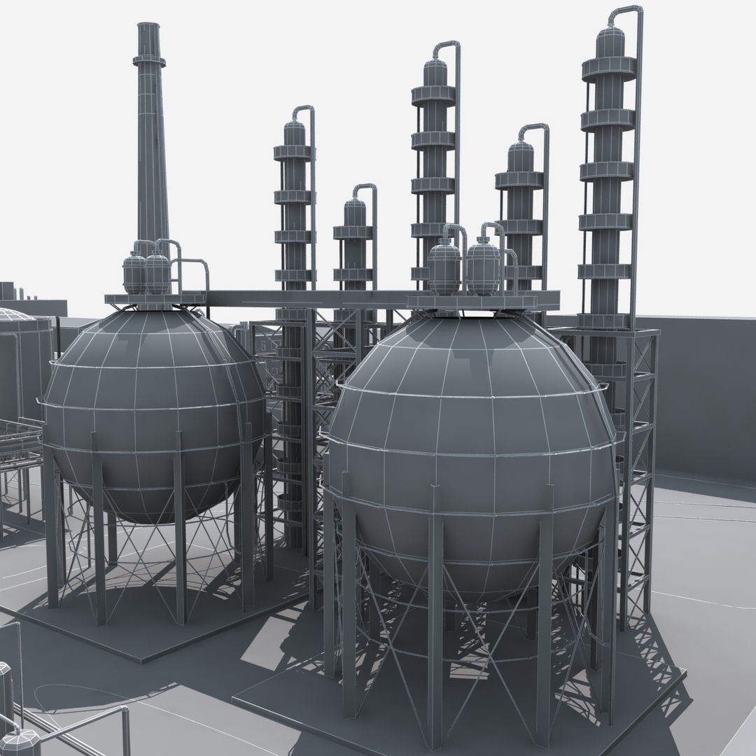 Chemical plant 3D model - TurboSquid 1513898