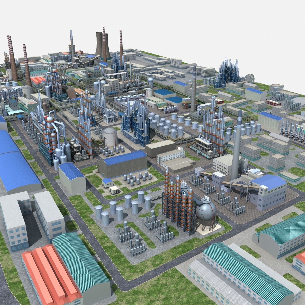 Chemical plant 3D model - TurboSquid 1513898
