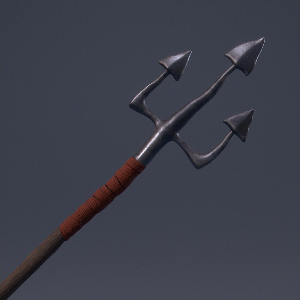 Simple trident 3D model - TurboSquid 1513954