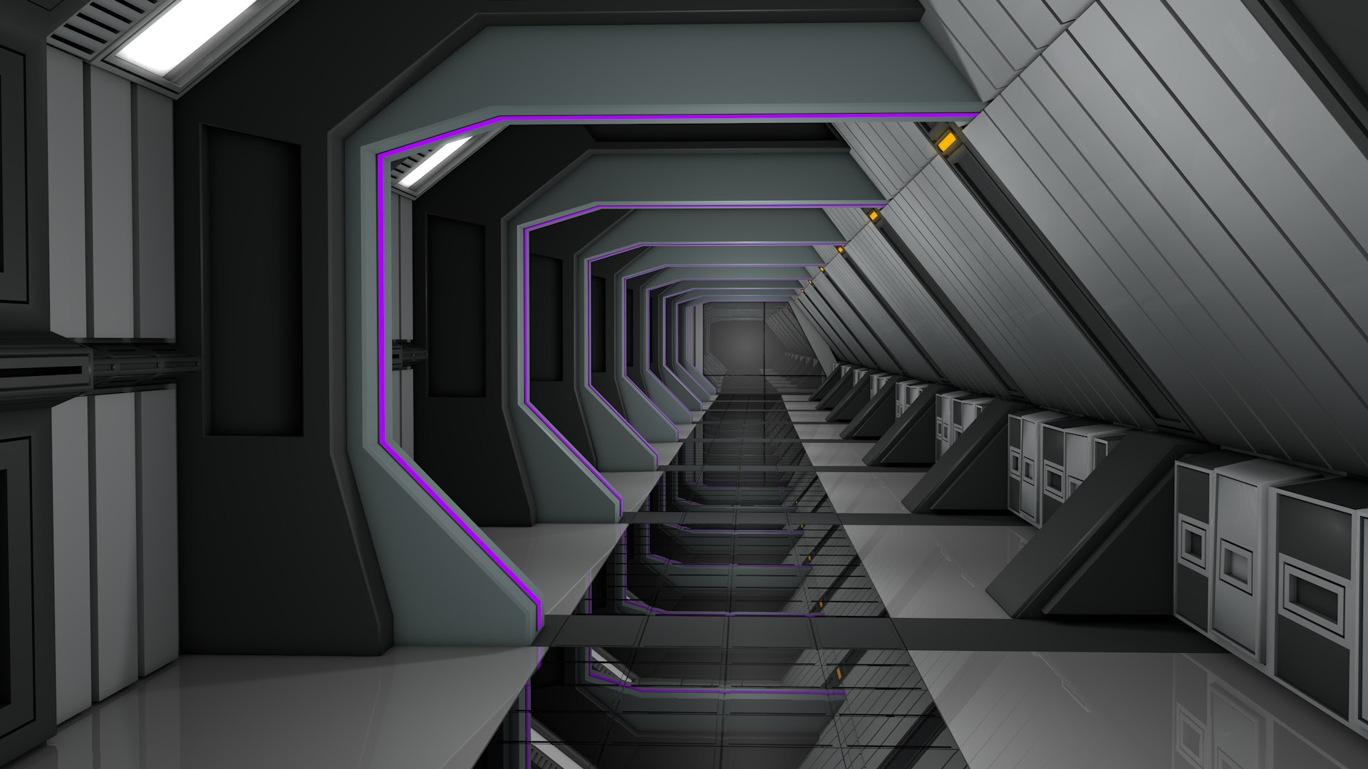 Sci fi corridor 3D model - TurboSquid 1514108