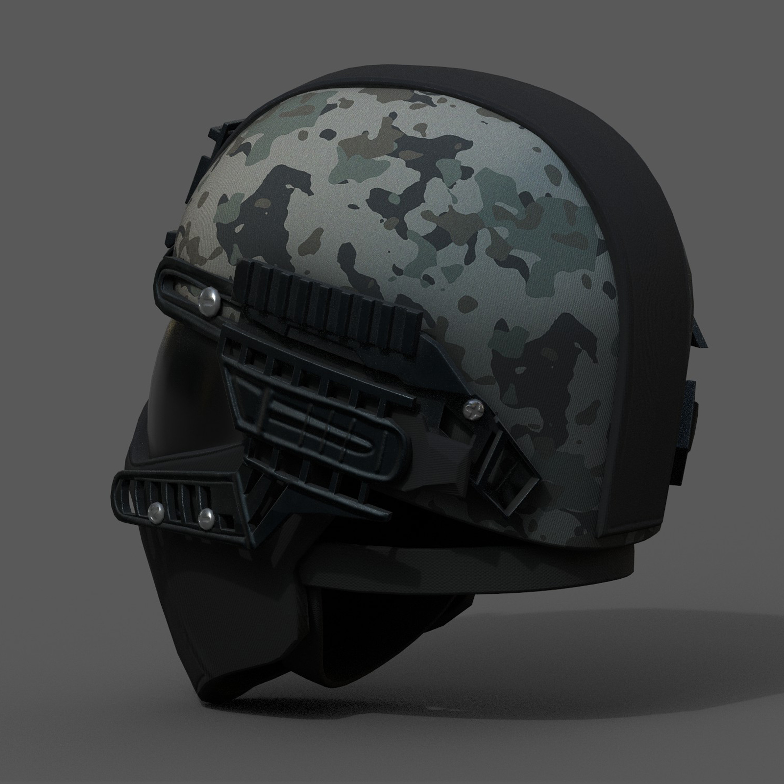 头盔科幻军事战斗 3d 模型低聚人类通用3D模型 - TurboSquid 1514101