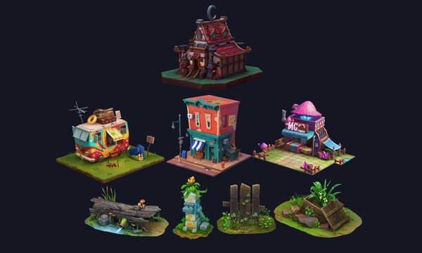 Cartoon Landscapes 3D Models for Download | TurboSquid