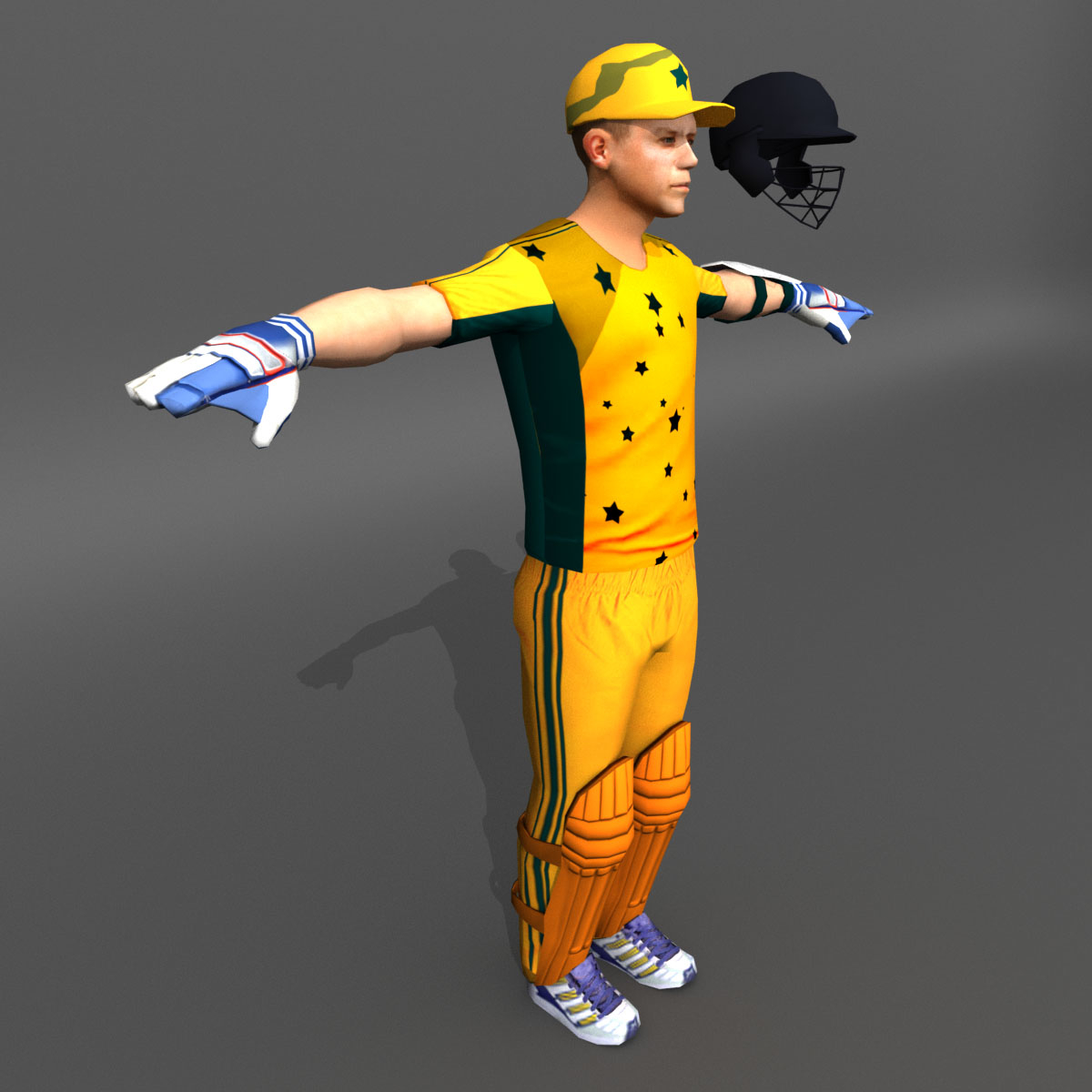 Cricket player 3D model - TurboSquid 1514171