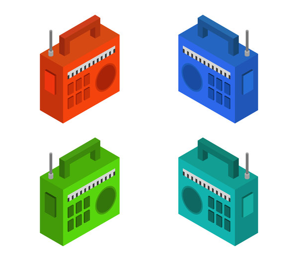 Shapes Encapsulated Postscript isometric radio vector