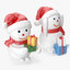 Snowman figures 2 3D model - TurboSquid 1514244