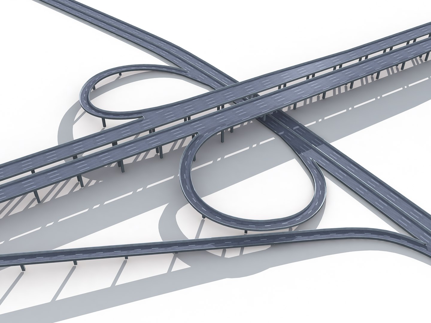 Viaduct highway 3D model - TurboSquid 1514301