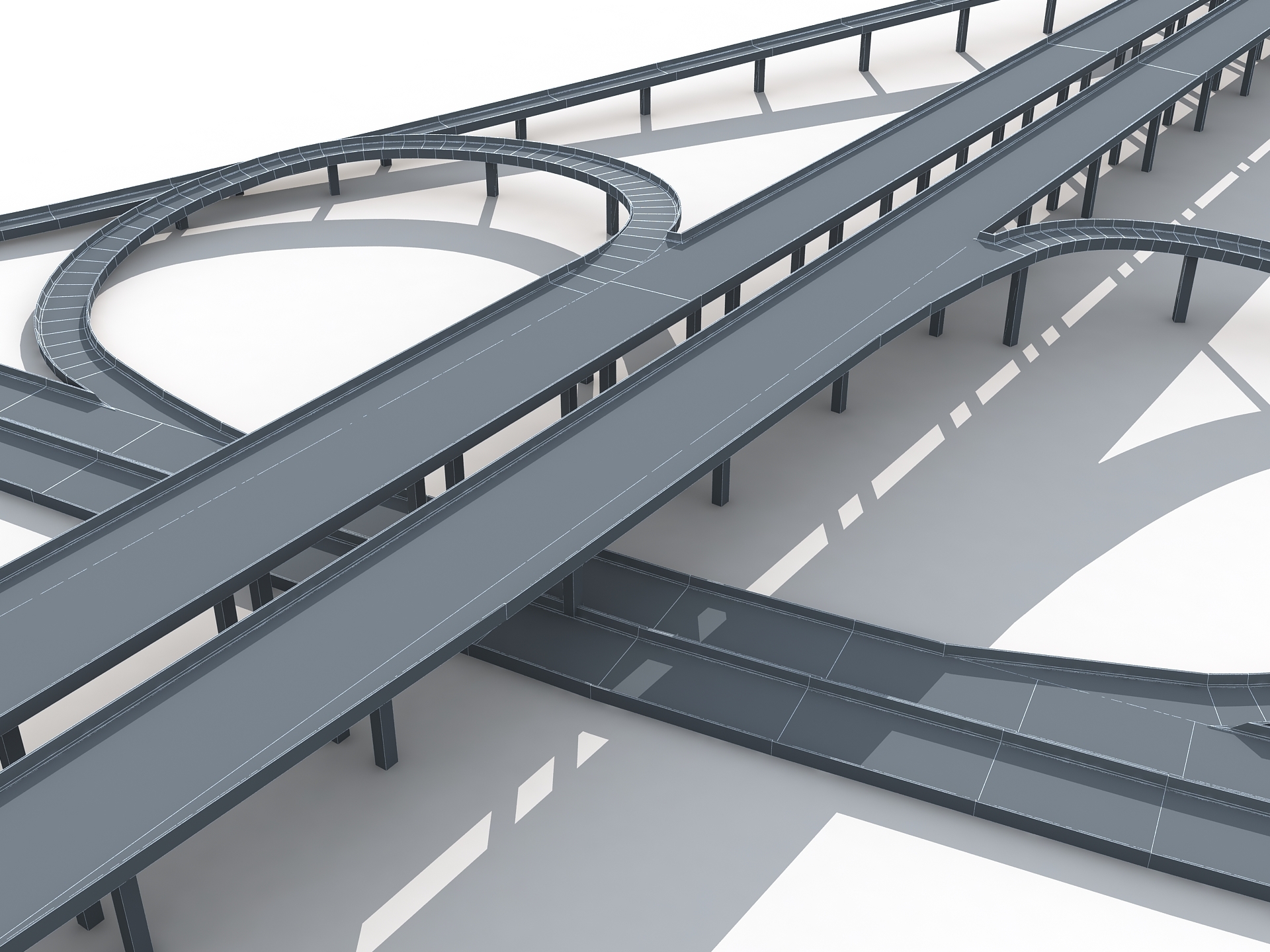 Highway Road Viaduct Flyover-06 Model 3D - TurboSquid 1514301