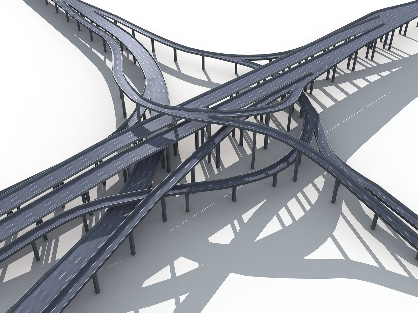 Viaduct highway 3D - TurboSquid 1514323