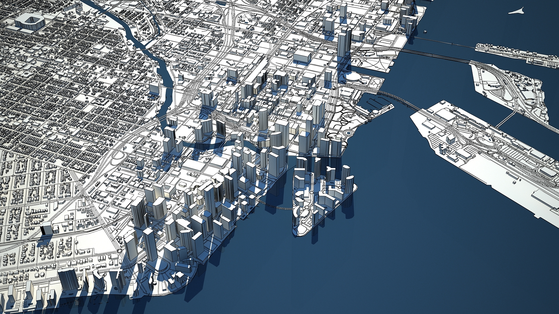 Miami skyline 3D model - TurboSquid 1514335