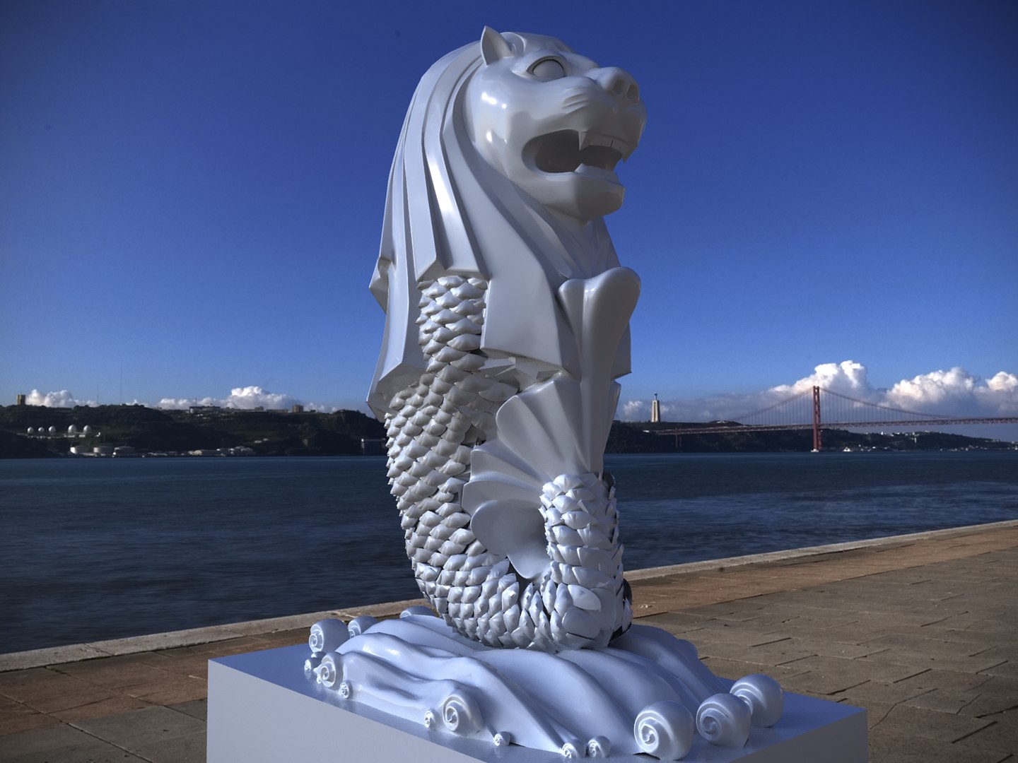 Merlion low-poly 3D model - TurboSquid 1514365