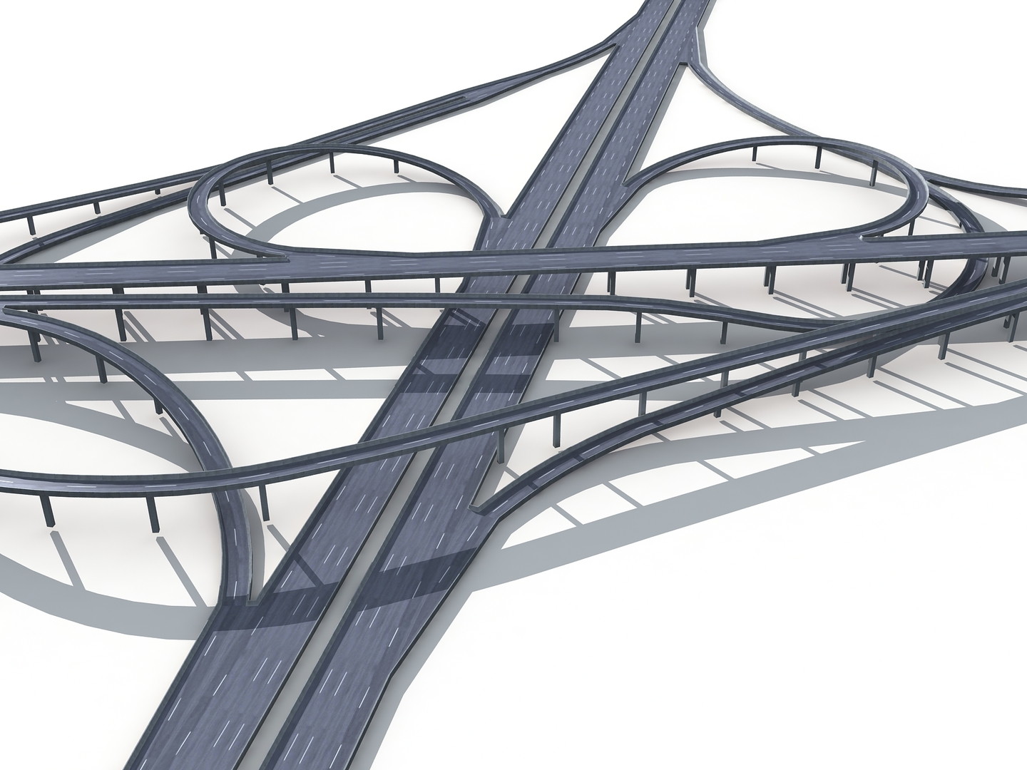 고속도로로 육교 Flyover-13 3D 모델 - TurboSquid 1514360