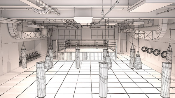 3D boxing gym - TurboSquid 1514479