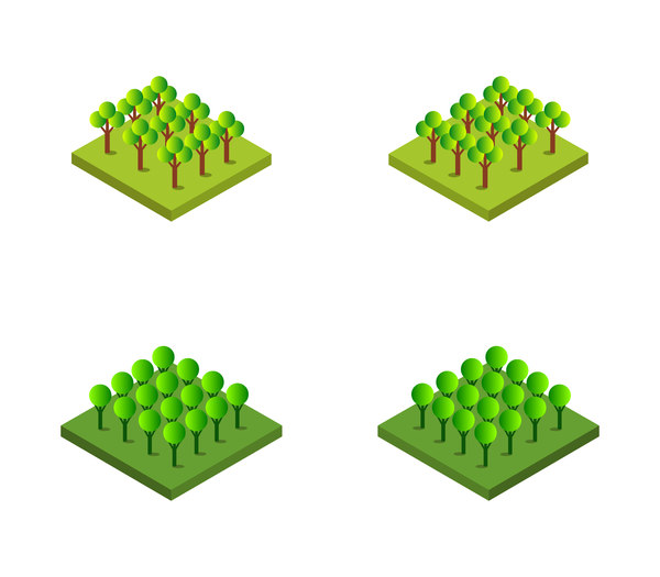 Shapes Encapsulated Postscript isometric tree vector