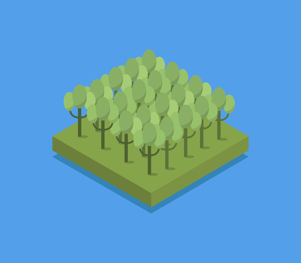 Shapes Encapsulated Postscript isometric tree vector
