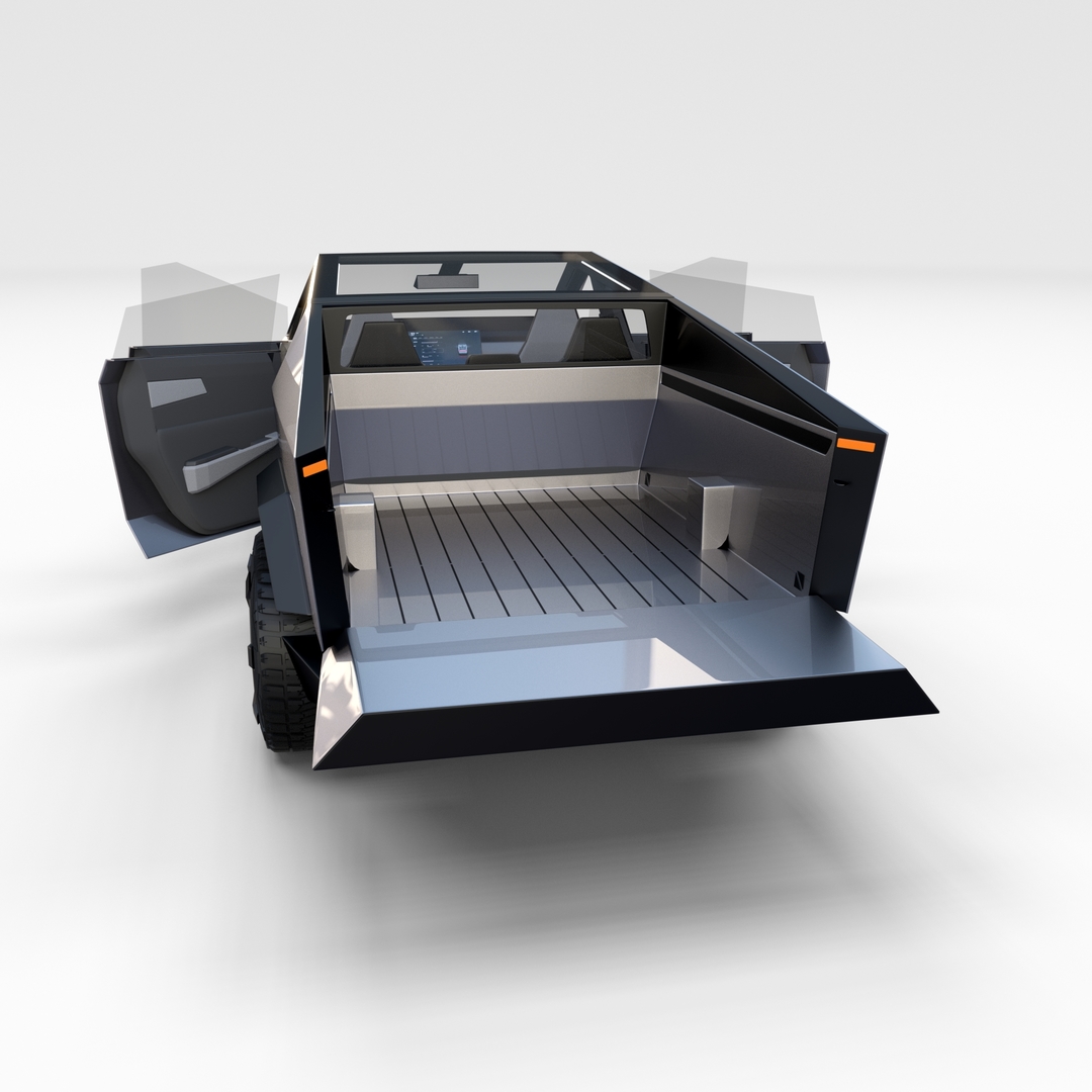 modèle 3D de Tesla Cybertruck avec intérieur - TurboSquid 1514487