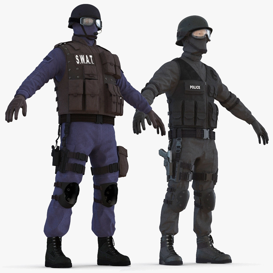 Swat policemans rigged 3 3D model - TurboSquid 1514767