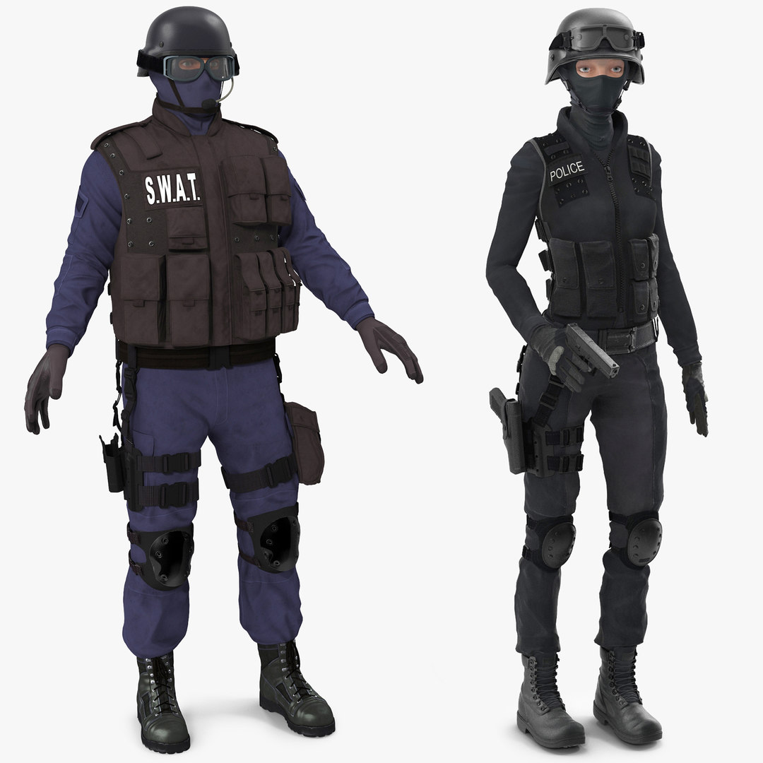 Swat policemans rigged woman 3D model - TurboSquid 1514745