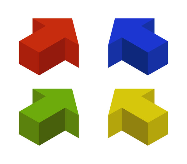 Shapes Encapsulated Postscript isometric arrow vector