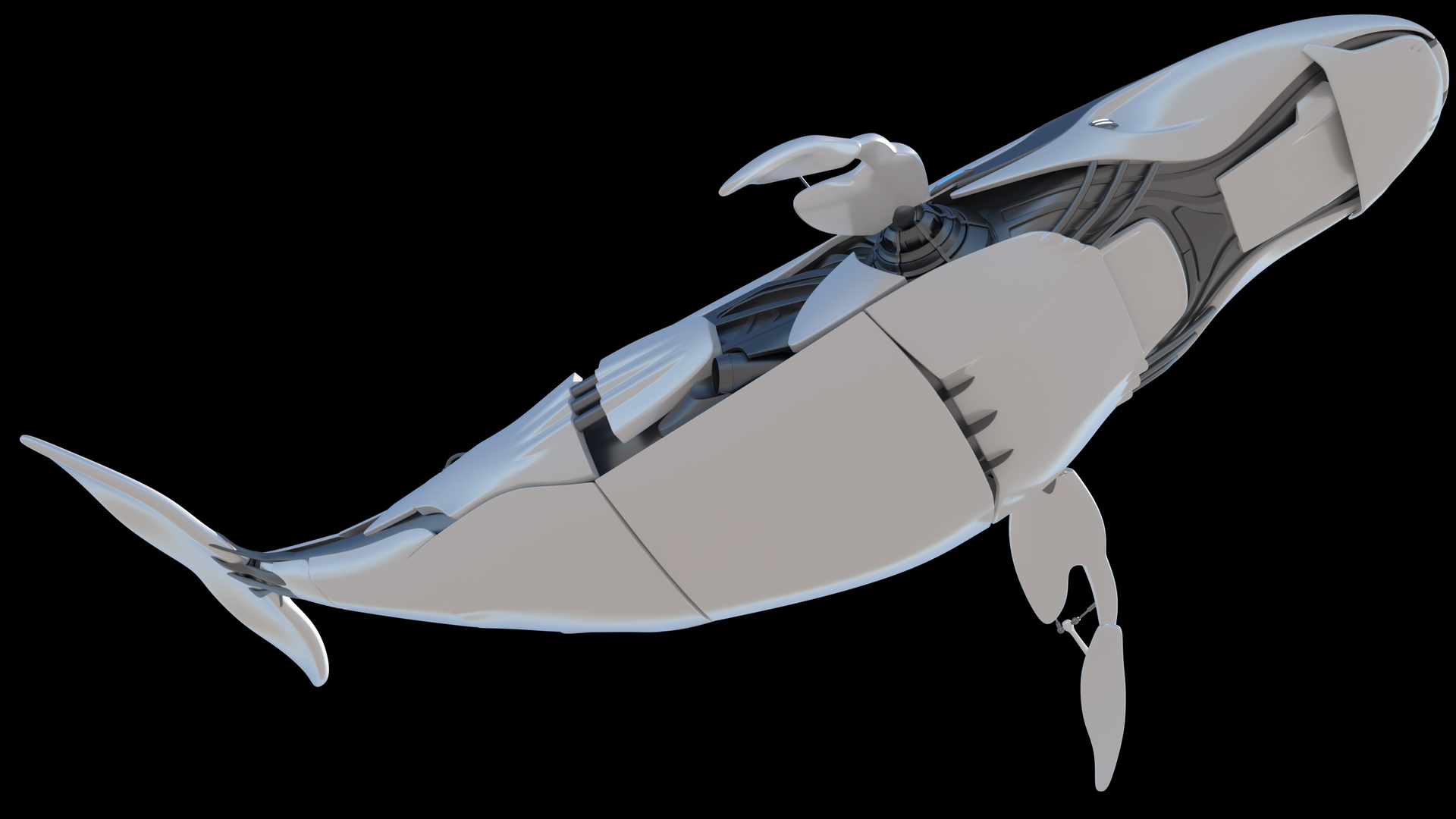 Sci-fi whale 3D model - TurboSquid 1515008