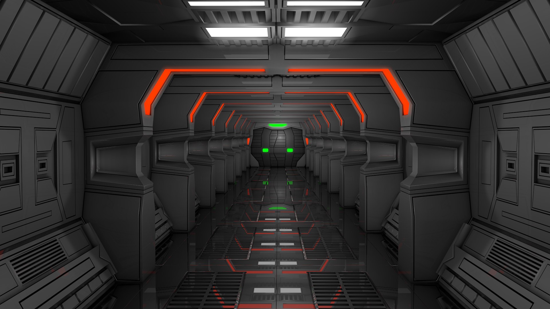 Sci fi corridor 3D model - TurboSquid 1515022