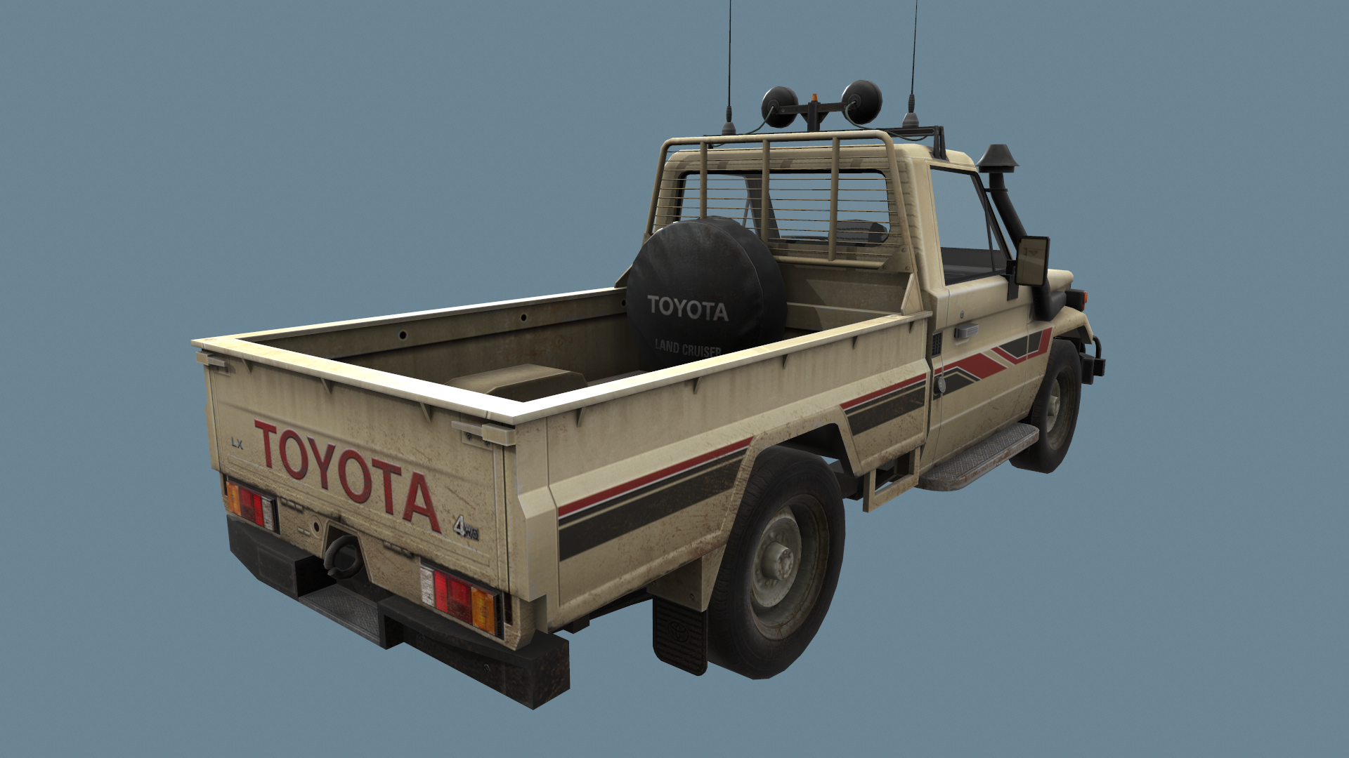 toyota land cruiser fzj75 3d model