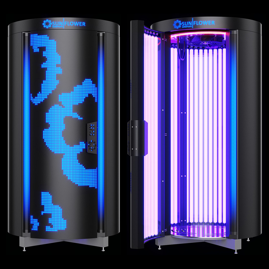Vertical tanning bed solarium Sunflower V50 3D model 3D-Modell ...