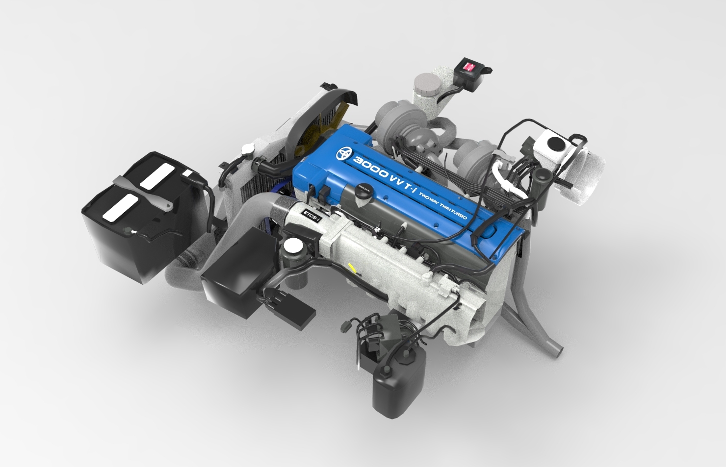 Engine 3 0l 2jz-gte 3D model - TurboSquid 1515225