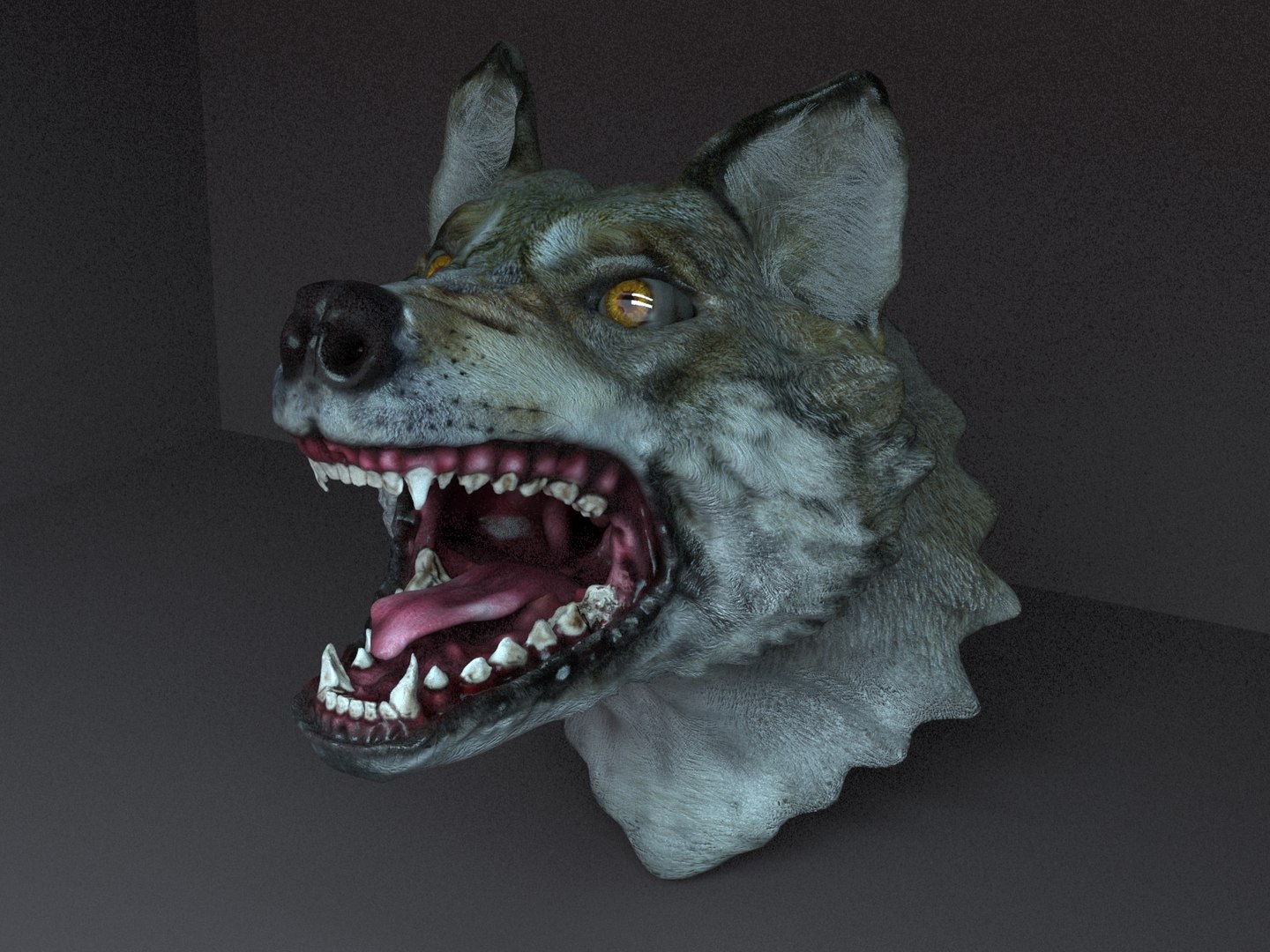 Grin wolf animation character 3D model - TurboSquid 1515482