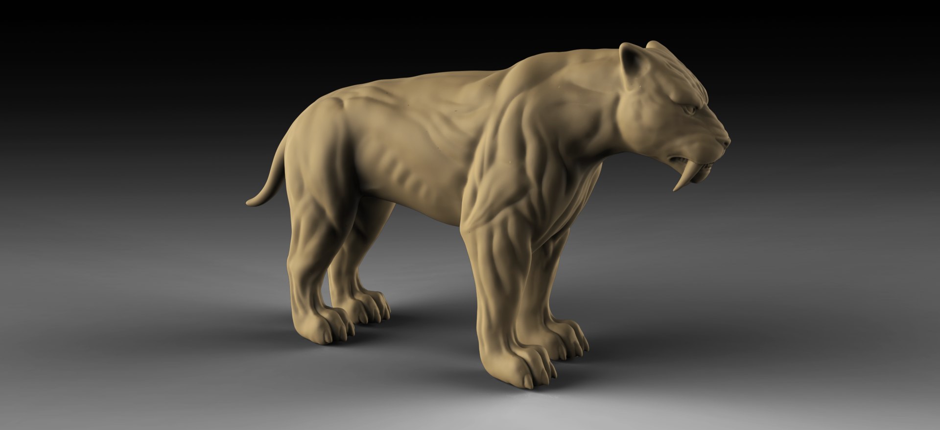 3D sabertooth print modelling - TurboSquid 1515543