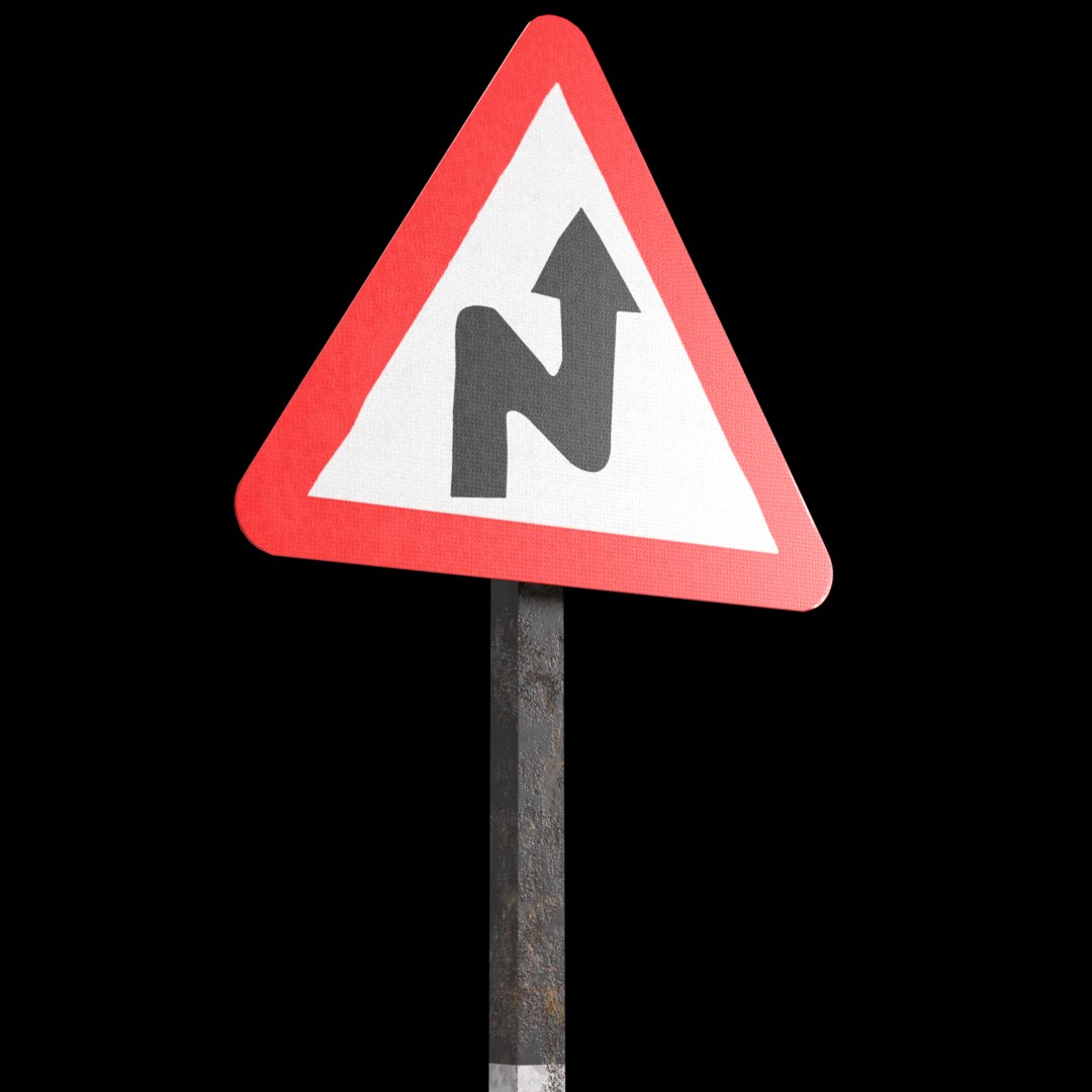 Right reverse band roadsign 3D - TurboSquid 1515589