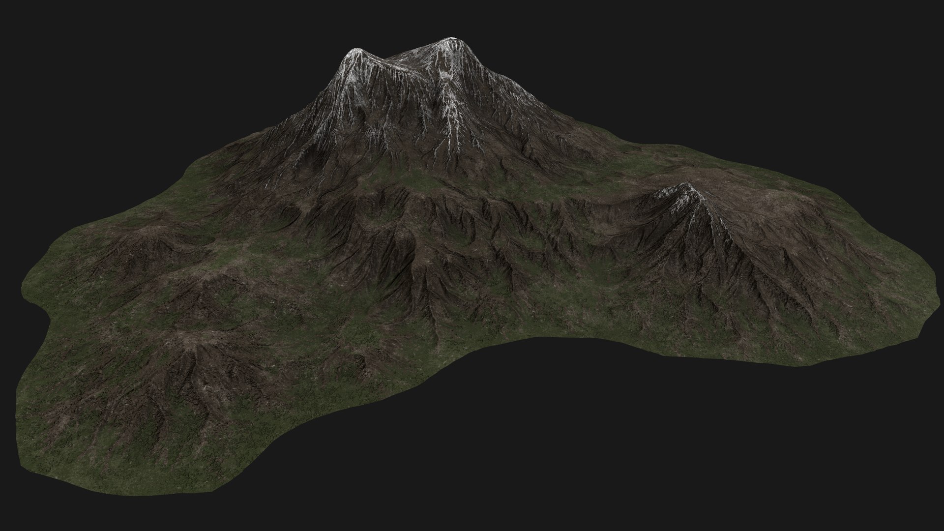 Mountain landscape snow covered 3D model - TurboSquid 1515775