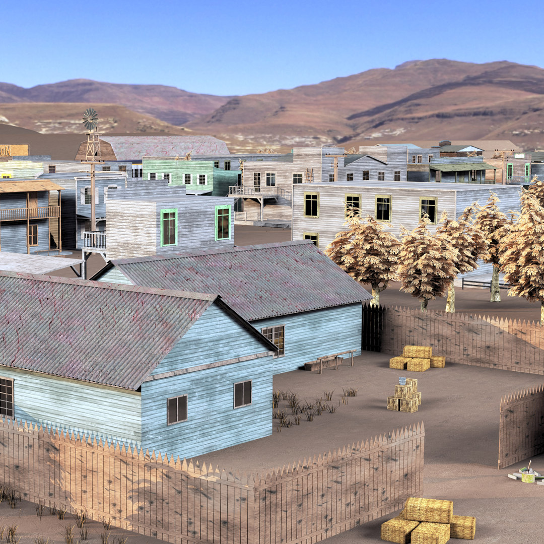 3D model town wild west - TurboSquid 1515853