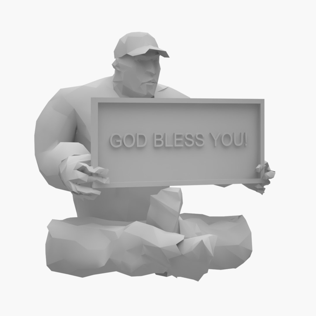 3D homeless man model - TurboSquid 1515857