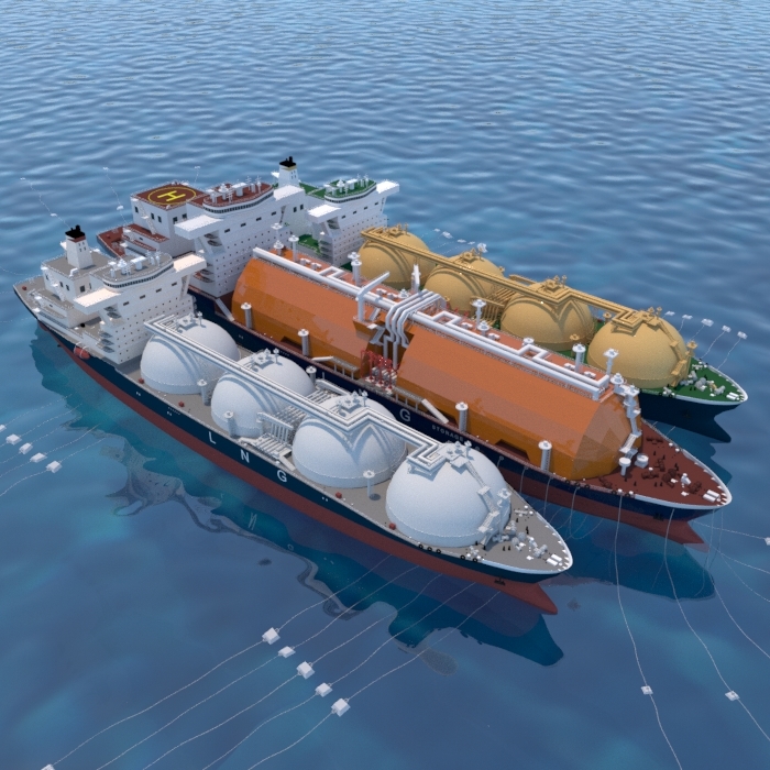 3D floating gas storage tanker ships - TurboSquid 1515856