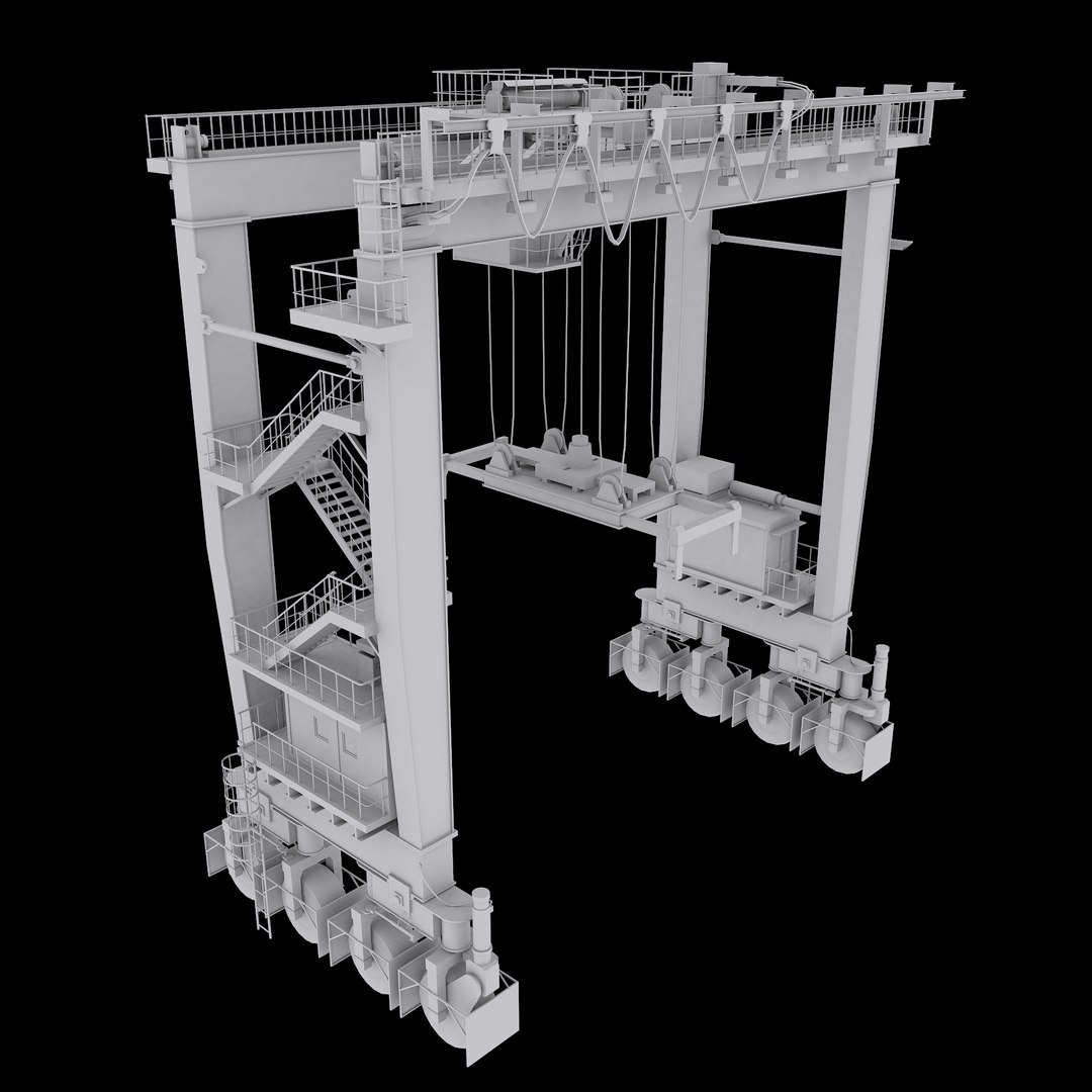 Rtg gantry crane 3D model - TurboSquid 1515896