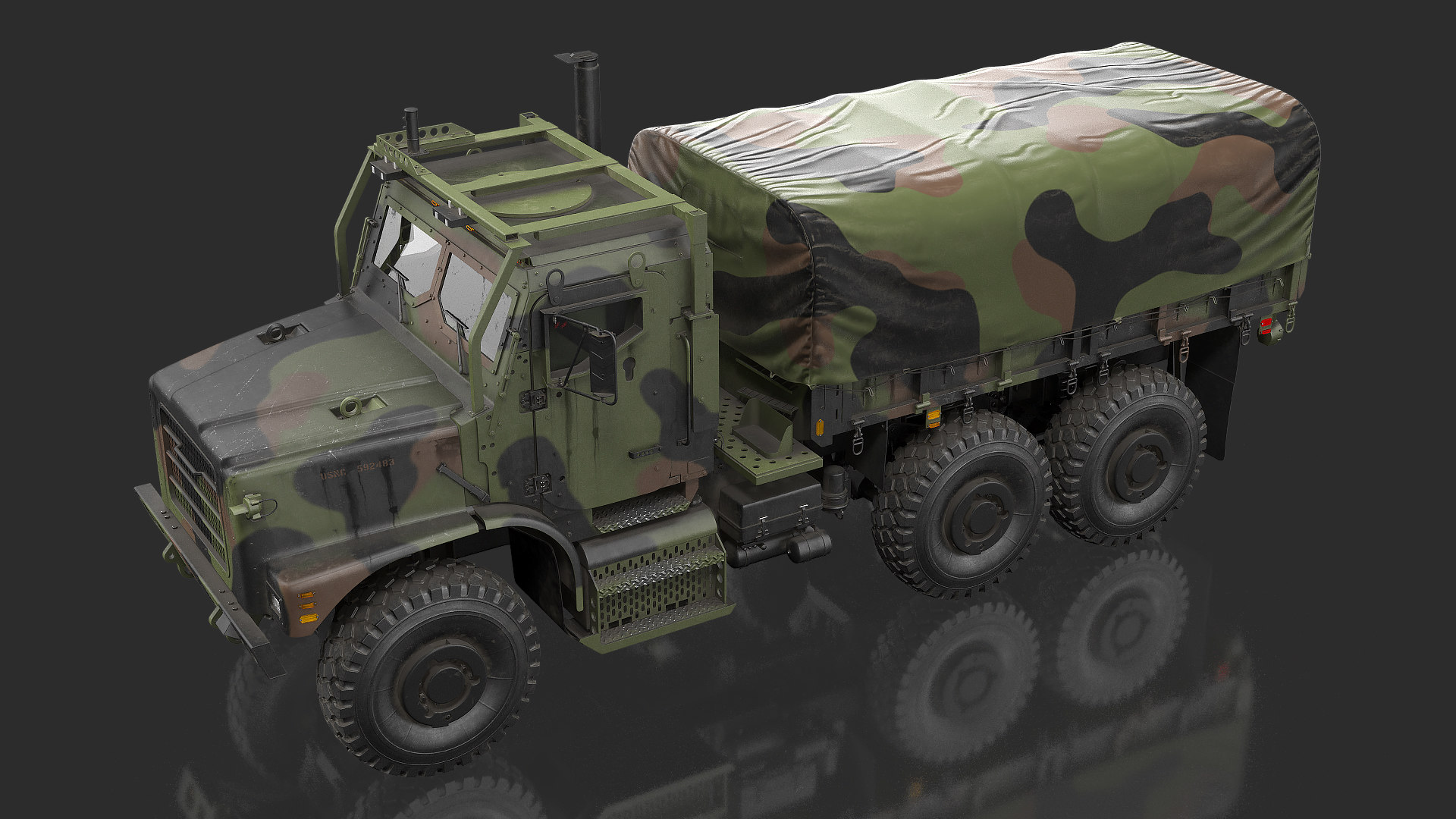 3D military medium cargo truck - TurboSquid 1516017
