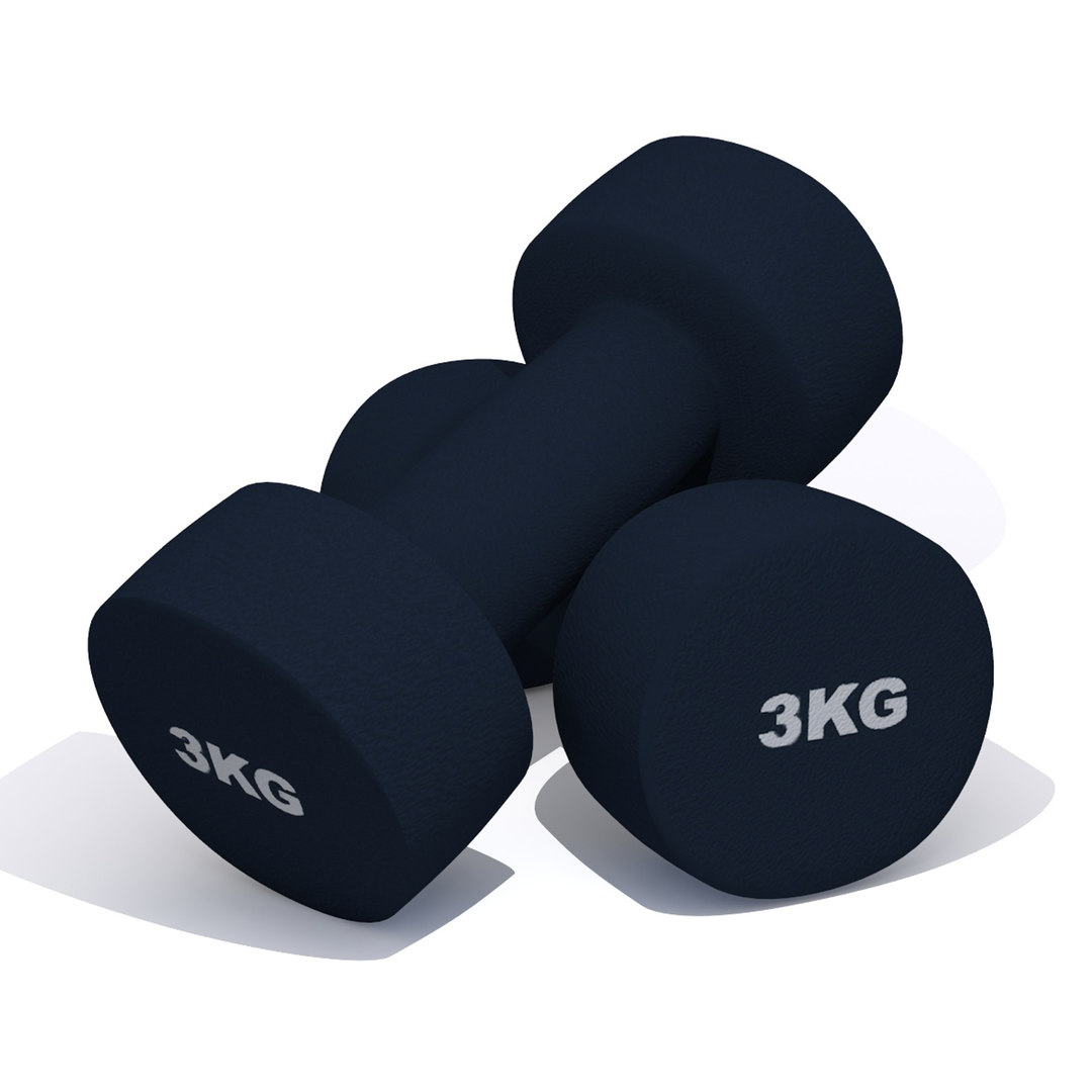 3kg dumbbells 3D - TurboSquid 1516167
