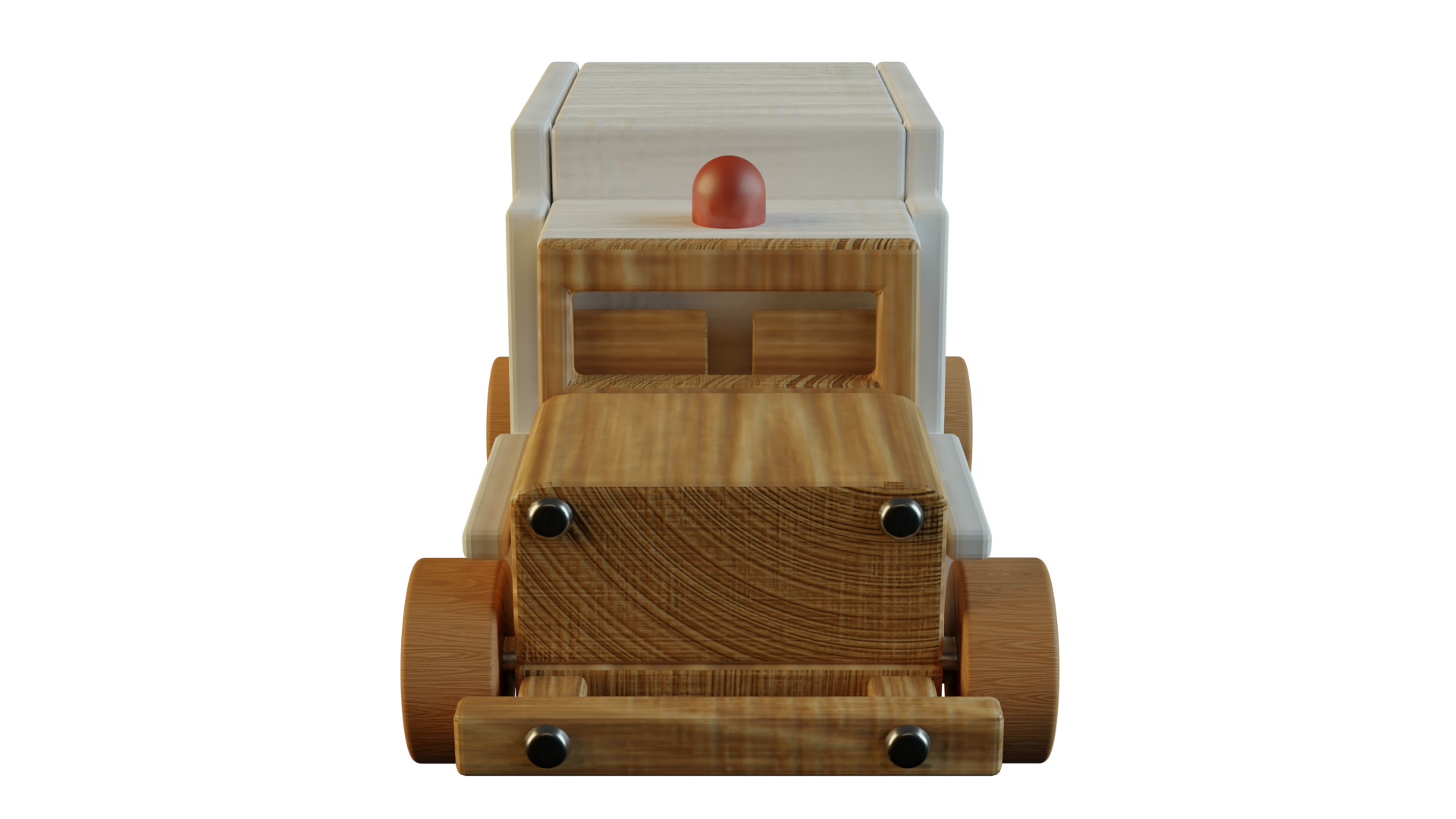 3D wood toy ambulance car - TurboSquid 1516236