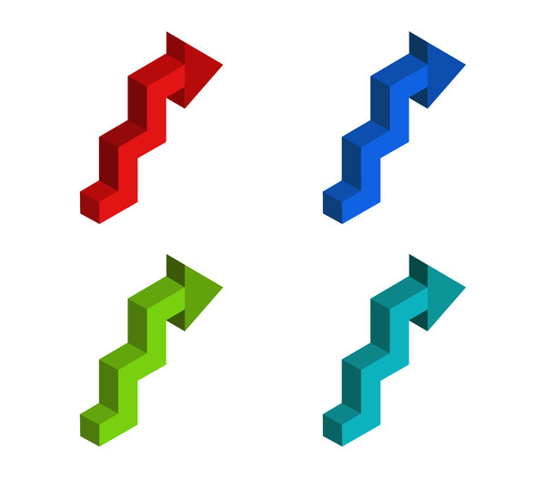 Shapes Encapsulated Postscript isometric arrow vector