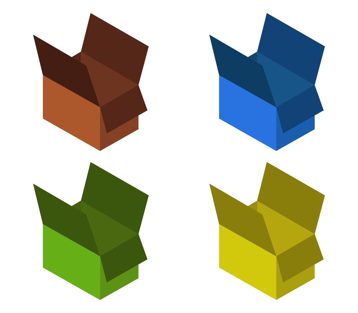 Shapes Encapsulated Postscript isometric box vector