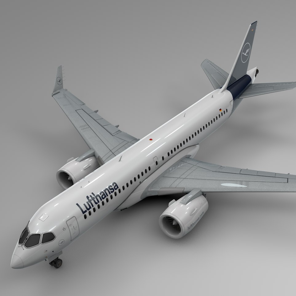 3D model lufthansa airbus a220-300 l600 - TurboSquid 1516461