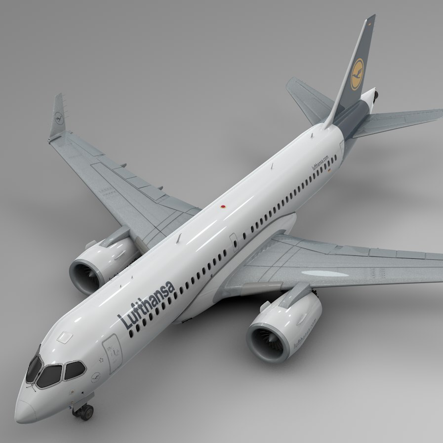 3D lufthansa airbus a220-300 l601 - TurboSquid 1516751