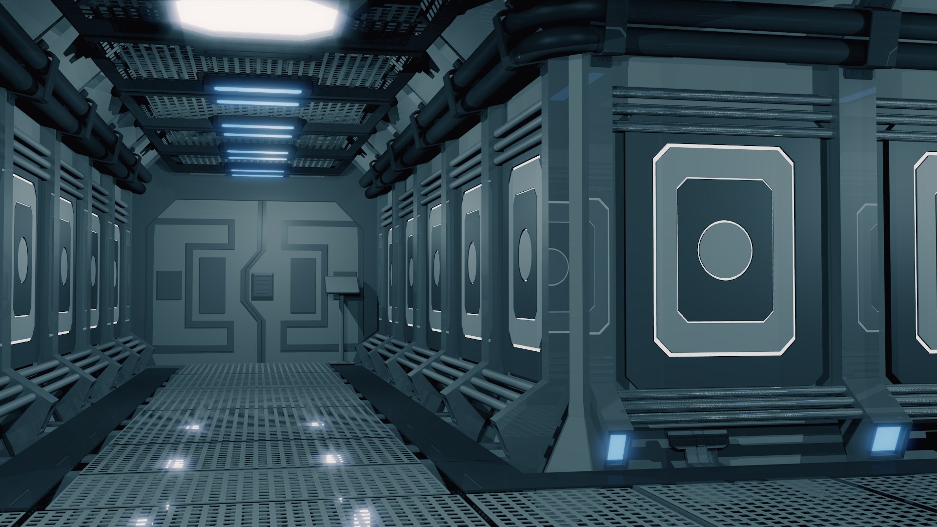 Sci fi corridor 3D model - TurboSquid 1516735